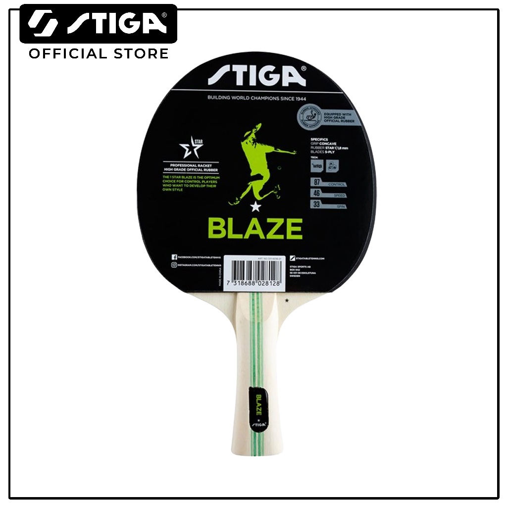 Stiga Blaze 1 Star Table Tennis Paddle Hobby Bat | Shopee Philippines