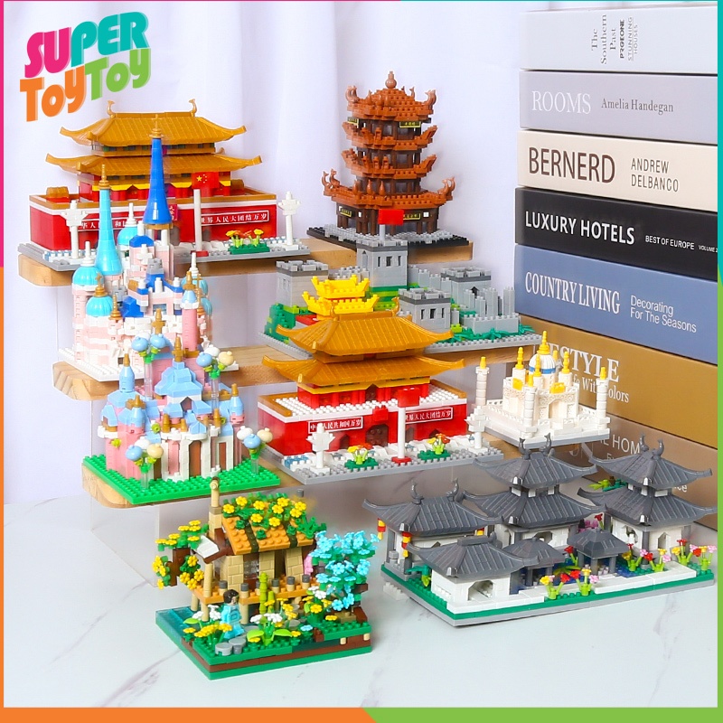 Chinese Building Blocks Suzhou Garden Great Wall Tower Series Nano ...