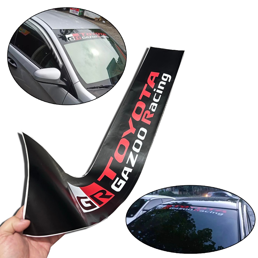 Windshield Sticker GR Toyota Gazoo Racing Decal Sticker | Shopee ...
