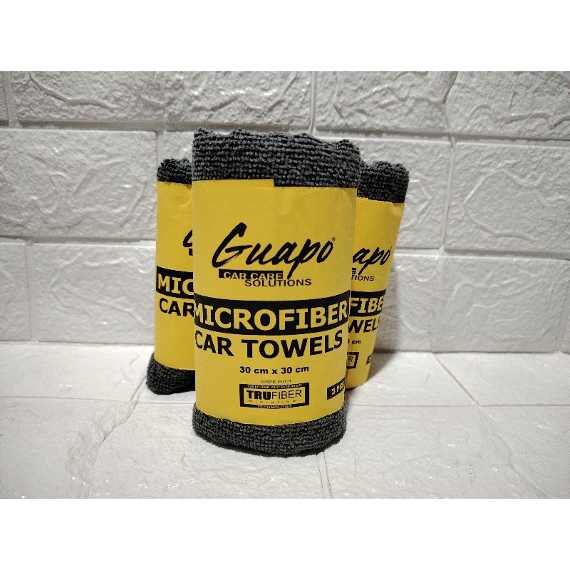 Guapo microfiber car towel 300gsm 30x30cm 3pcs per bundle | Shopee ...