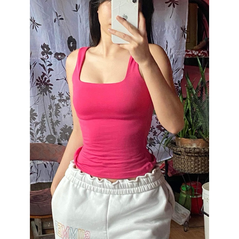 SH Square Neck Double-Lining Basic sando Top | Full Length | Basic ...