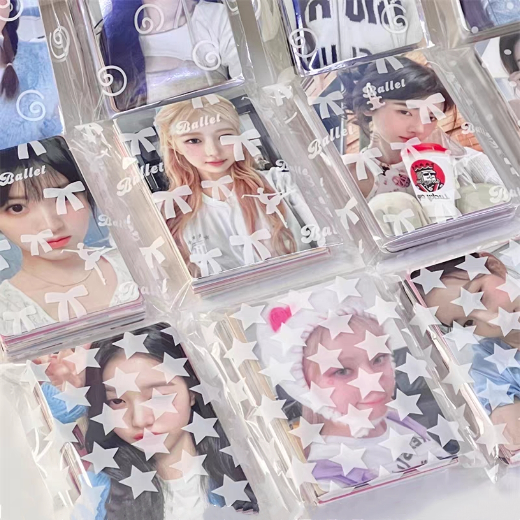 50Pcs Star transparent self sealing bag, card protection bag, snack ...