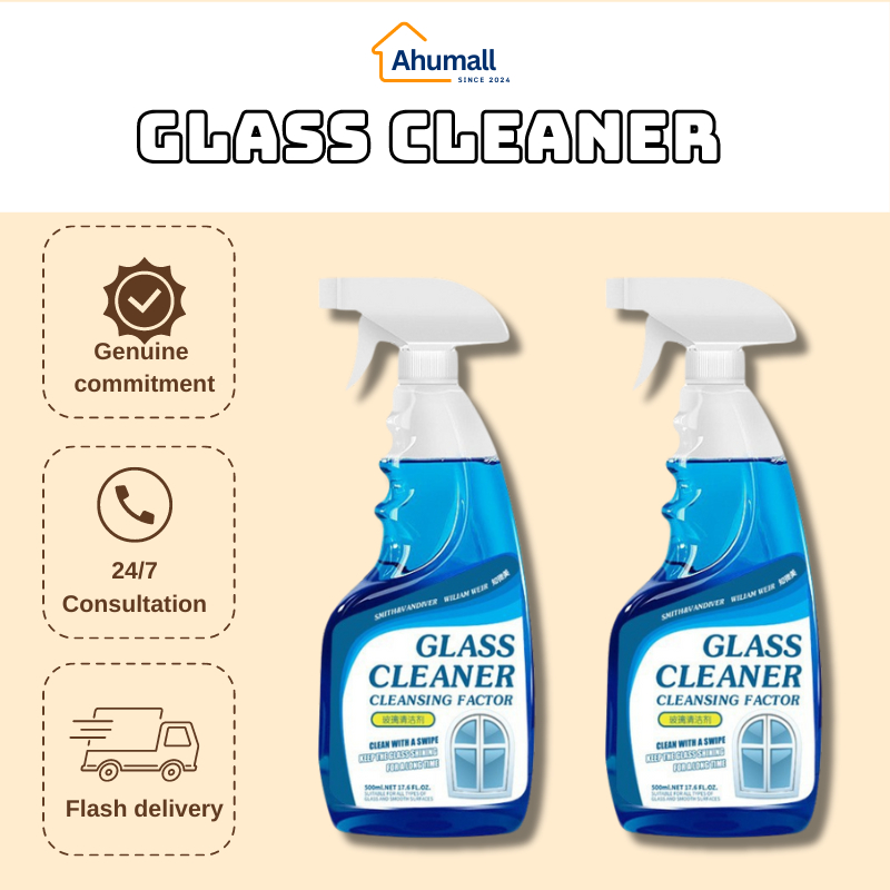 500ml Glass Cleaner For Windows Bathroom Mirrors Glass Cleaner For ...