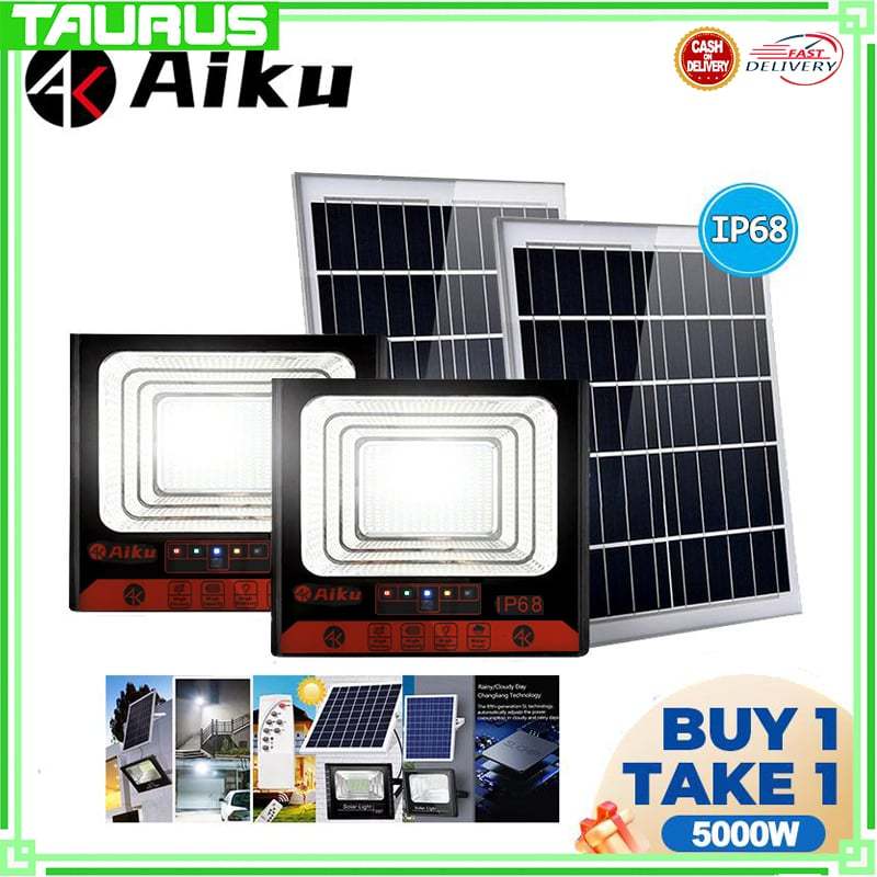 2Packs waterproof Solar Light IP68 Outdoor Sensor LED With Remote 3000w ...