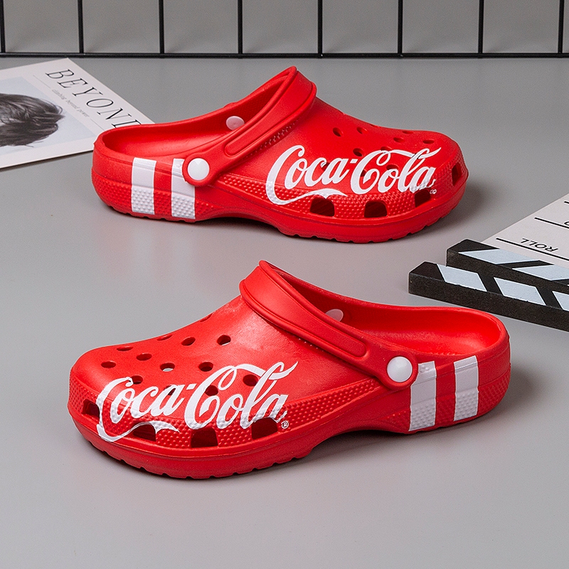 Sandals men's shoes 2023 new Coca-Cola joint outdoor hole shoes COCA ...