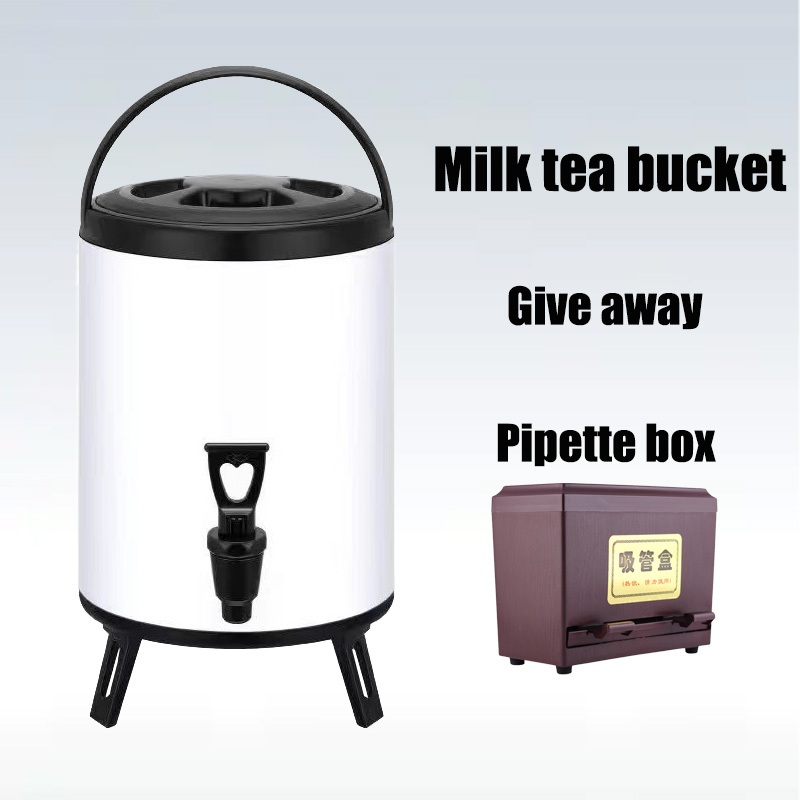 【Ready Stock】Milk Tea Bucket Milk Tea Barrel Water Jug Stainless ...