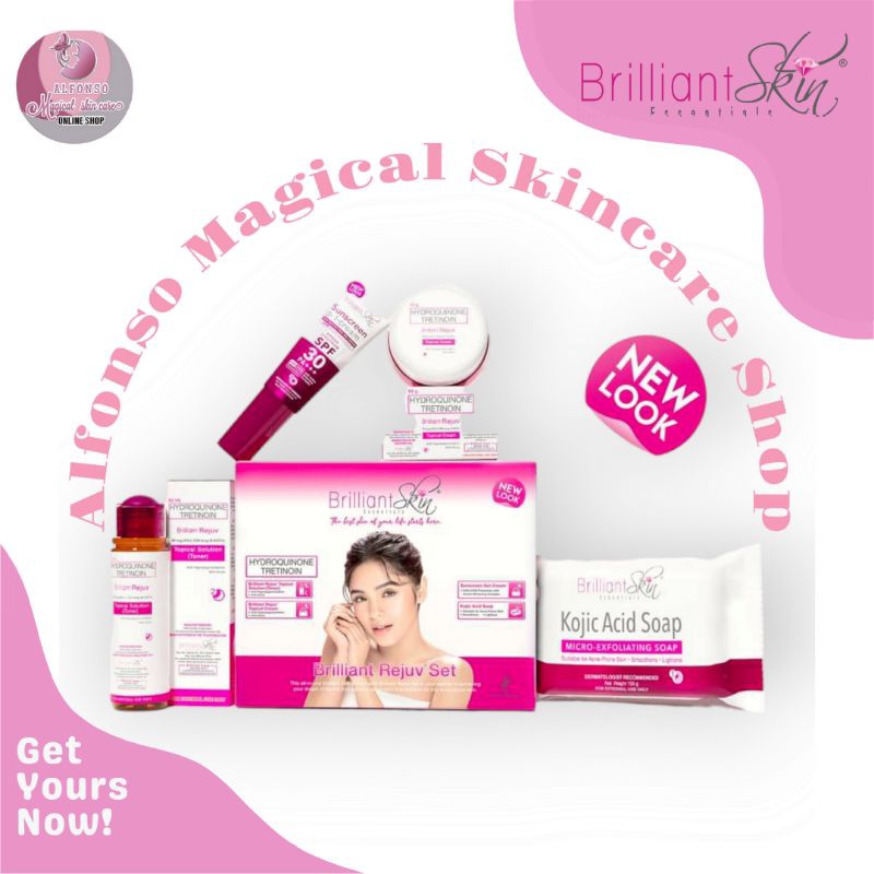 NEW LOOK ~ BRILLIANT REJUV® SET Hydroquinone Tretinoin CPR Approved ...