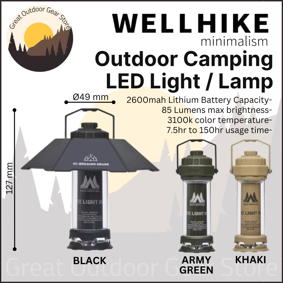 WELLHIKE Outdoor Camping Light 2600mAh LED TYPE-C Rechargeable Hanging Tent Cargo Lamp Lantern ...