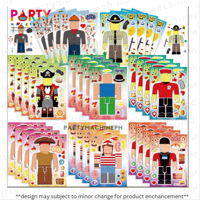 16 sheets roblox diy stickers for loot bags giveaways / roblox ...