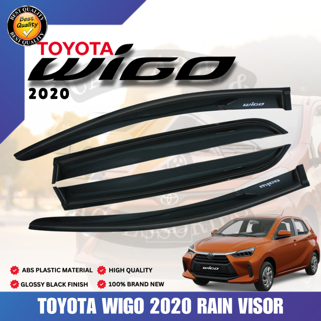 CPA RAIN VISOR WIGO 2017-2022 (BLACK) 1.8MM (7538) | Shopee Philippines