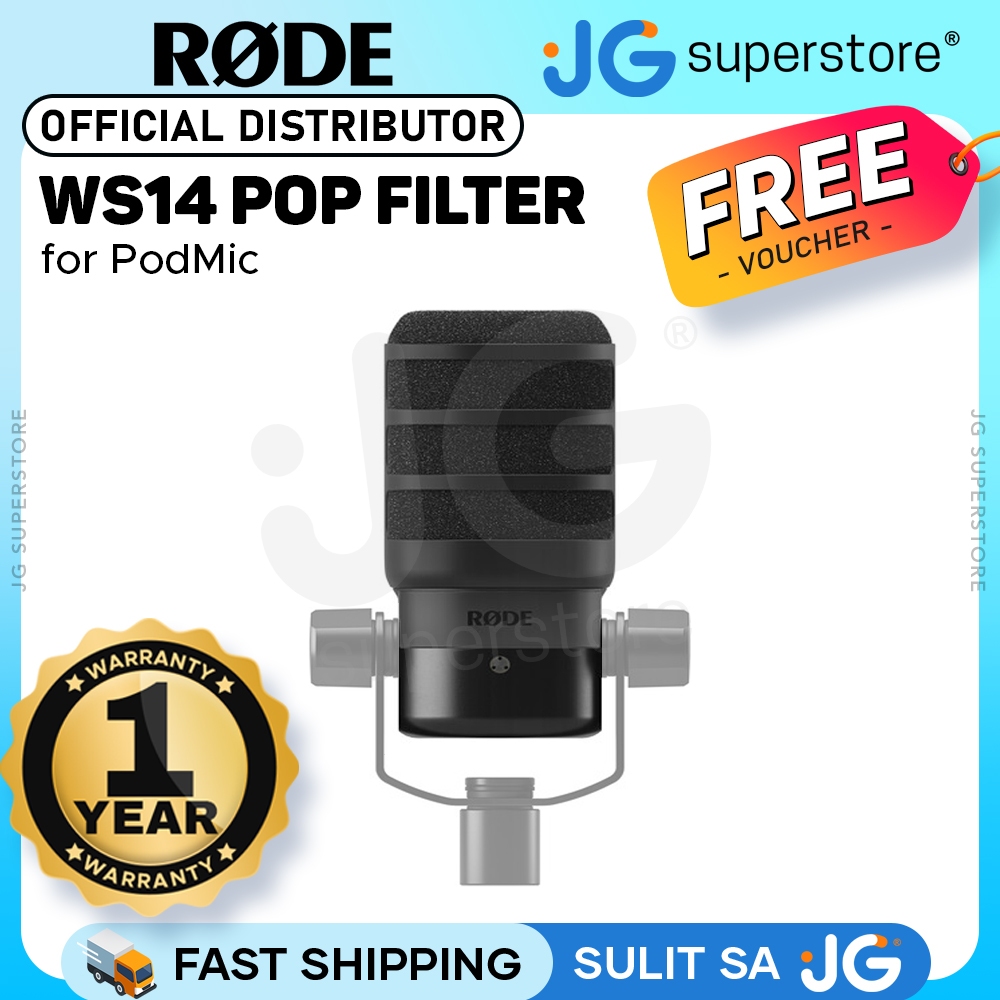 RODE WS14 Pop Filter for PodMic Microphone with High Density Foam with Supporting Ribs | Shopee ...