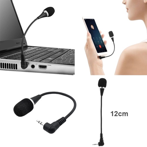 Popcorn 3.5mm Mini Lavalier Microphone Metal Clip Lapel Mic 1.5m Length ...