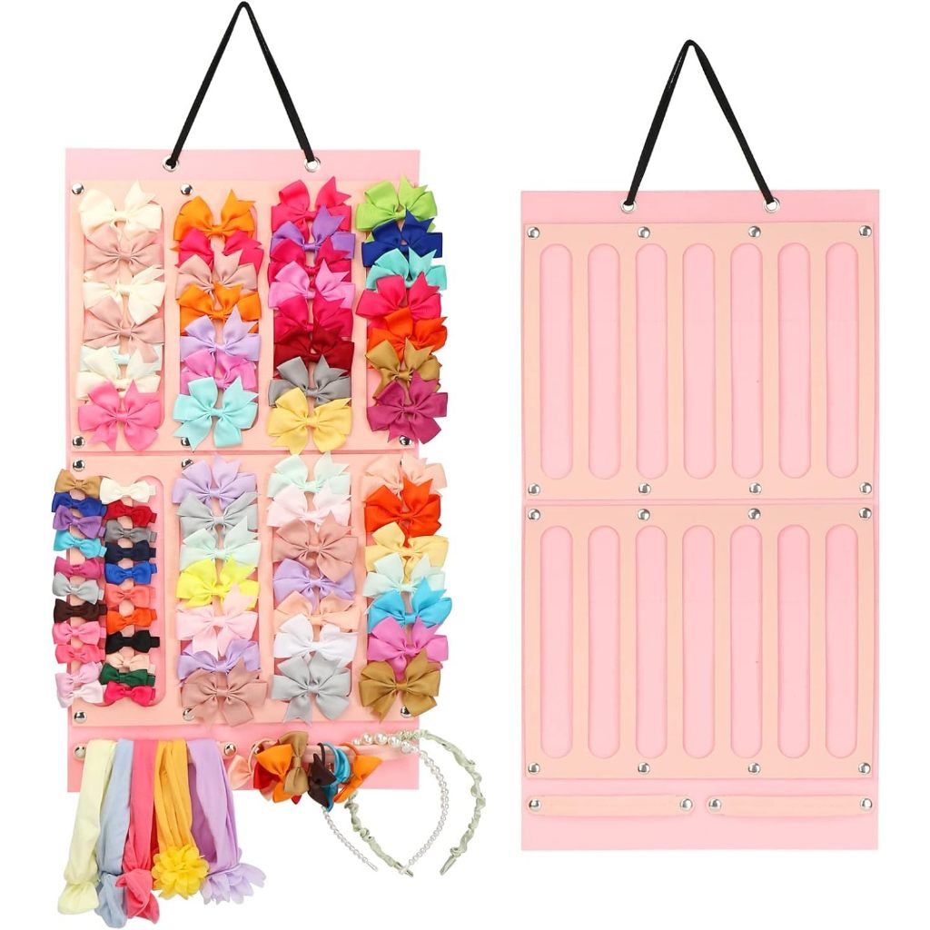 Hair accessories headband bows organizer clip hanger ponytail storage ...