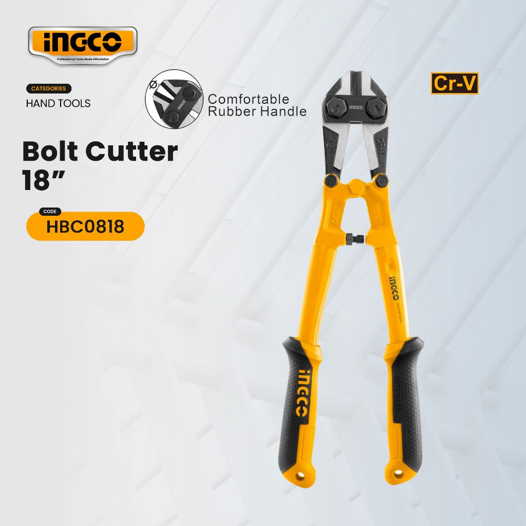 Ingco 18-Inch Bolt Cutter / Chain Wire Lock Cutter / Rebar Cutter ...