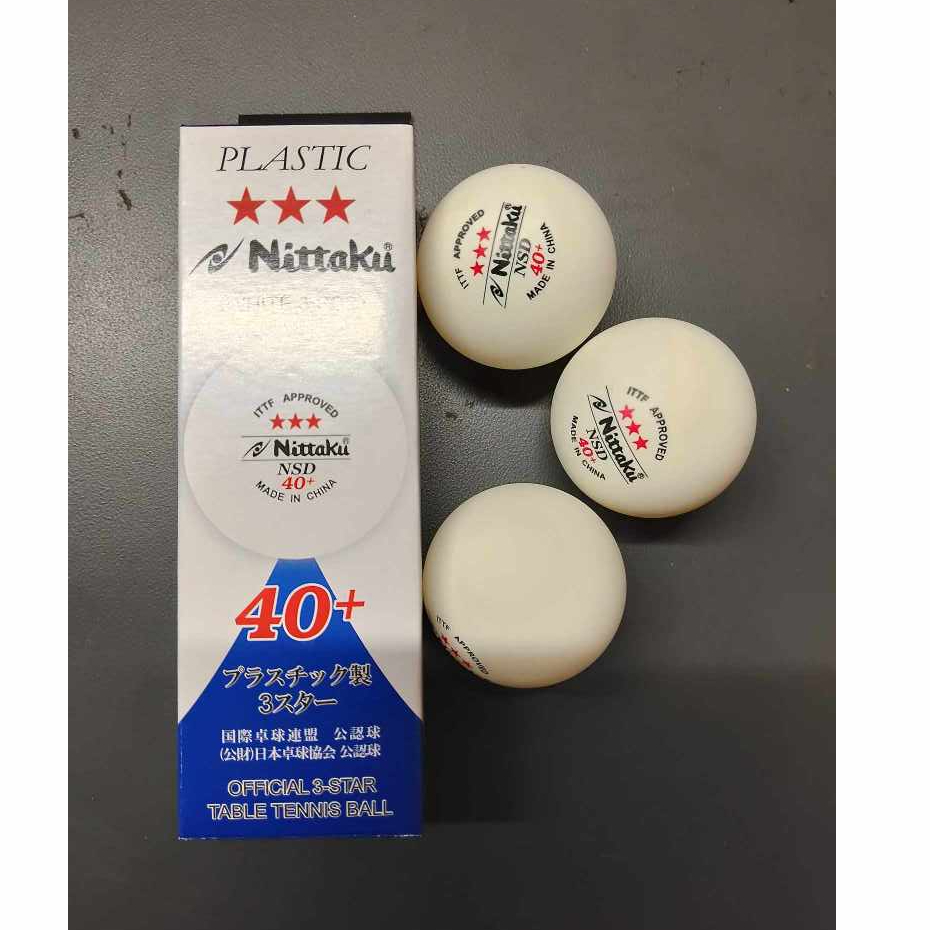 Authentic Nittaku NSD 40+ 3 Star Poly Ball Box of 3pcs Table Tennis Pingpong Ball | Shopee ...