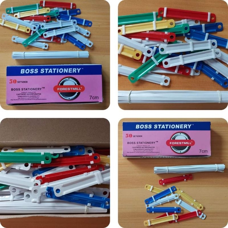 BOSS STATIONERY Plastic Fastener 7cm | Shopee Philippines
