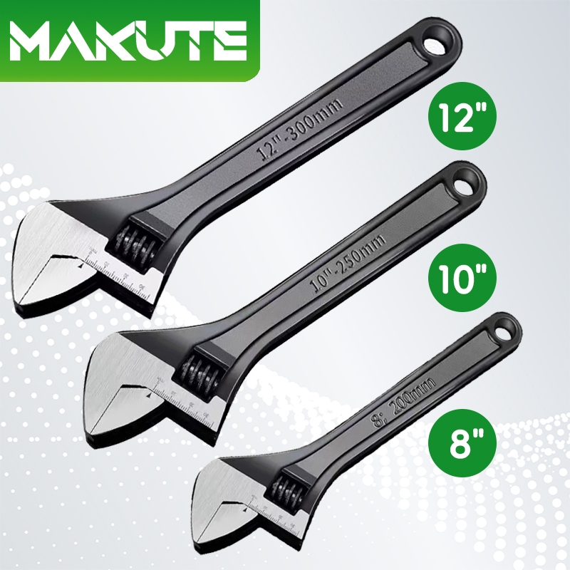Adjustable Wrench 8/10/12 inches Black High Quality Heavy Duty Hand ...