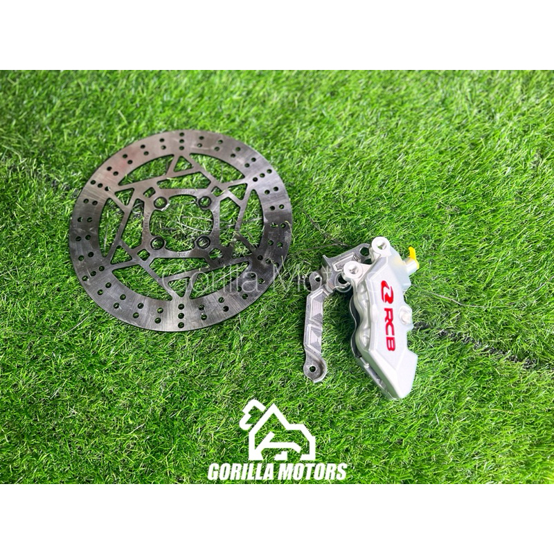 RCB R1 4-Pot Caliper with Bracket and Big Disc 267mm for Honda Click ...