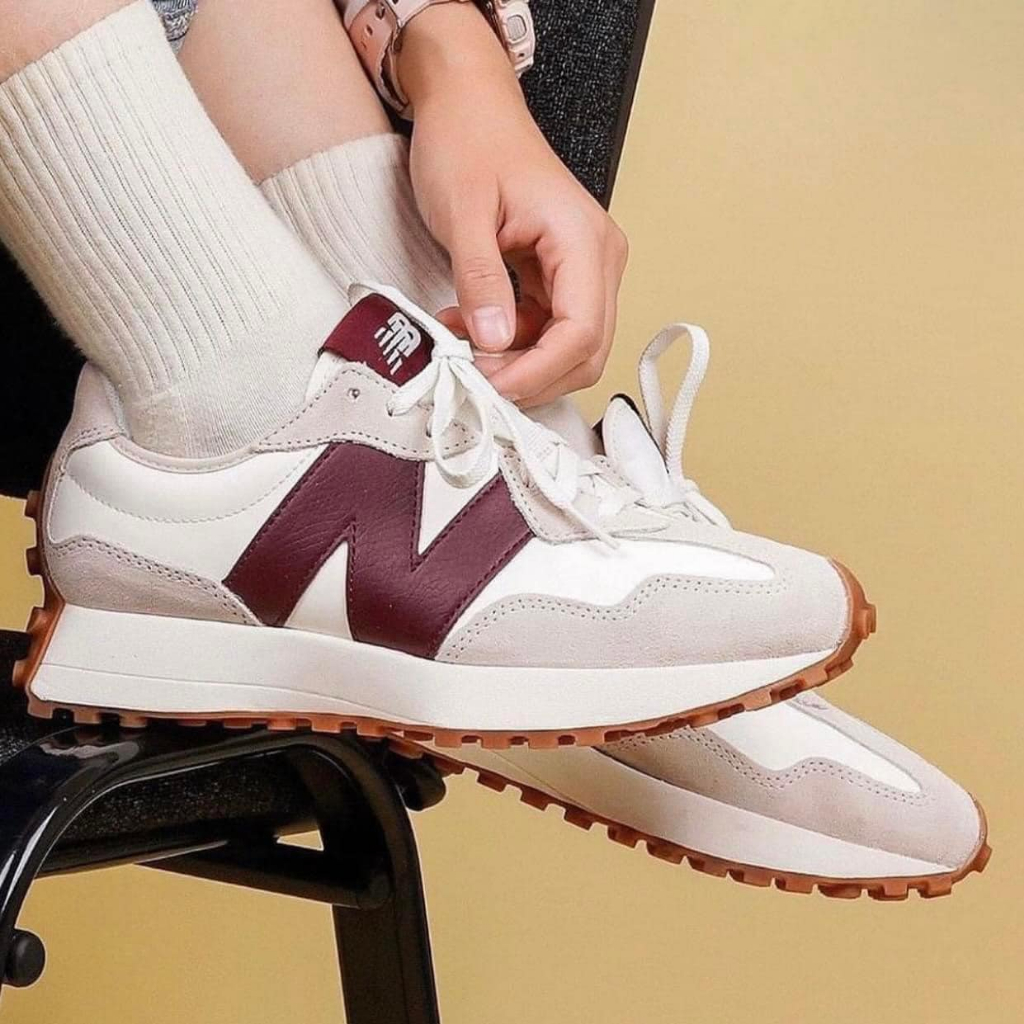 ORIGINAL NB 327 Moonbeam Outerspace Burgundy Women | Shopee Philippines