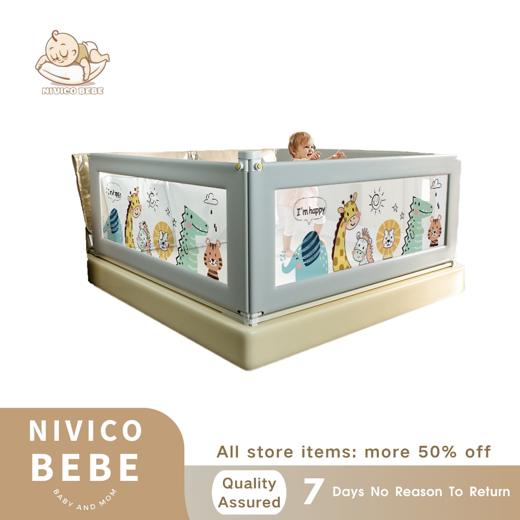 NIVICO BEBE Baby Bed Fence babybed guardrail Bed Rail Guard Vertical ...