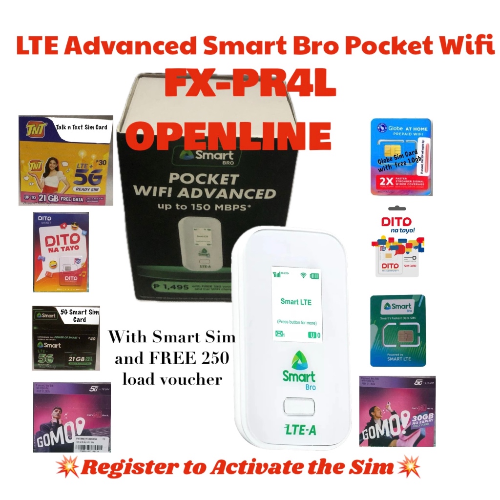 Smart Bro LTE-A CAT6 Boosteven M271T and FX- PR4L EVOLUZN Pocket Wifi / OPENLINE | Shopee ...