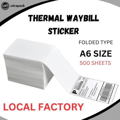 Thermal waybill sticker/FANFOLD 500 PCS/STACK 100mmx150mm A6 SIZE FOR ...