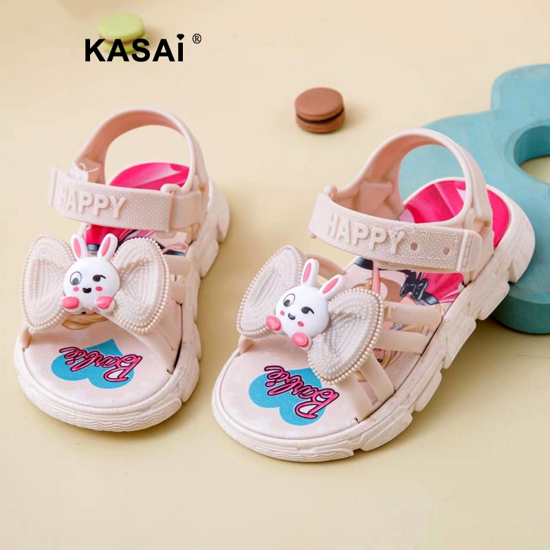 KASAI Korean Sandals For Kids Girls Flat Cartoon Rabbit Summer Fashion ...