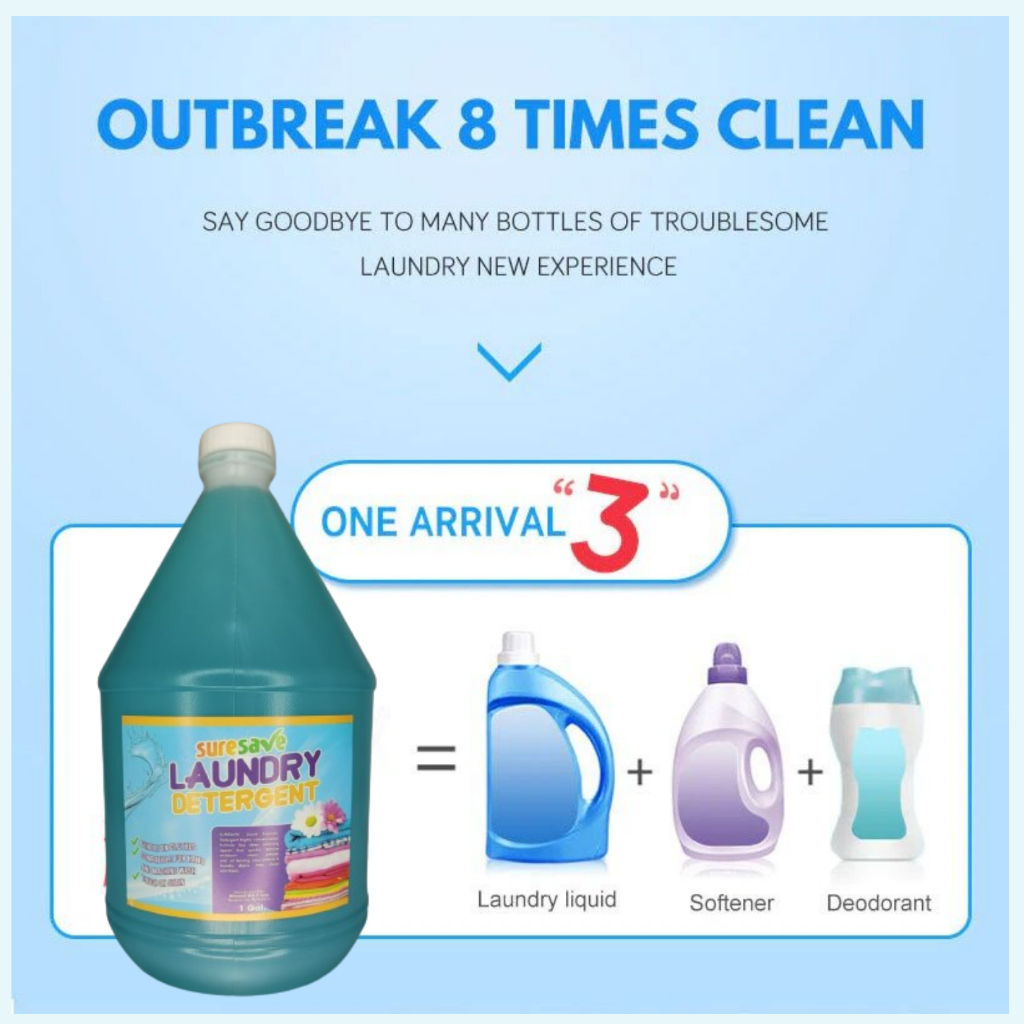 SURESAVE 99 LIQUID LAUNDRY DETERGENT 3.2L GENTLE ON CLOTHS TOUGH ON ...
