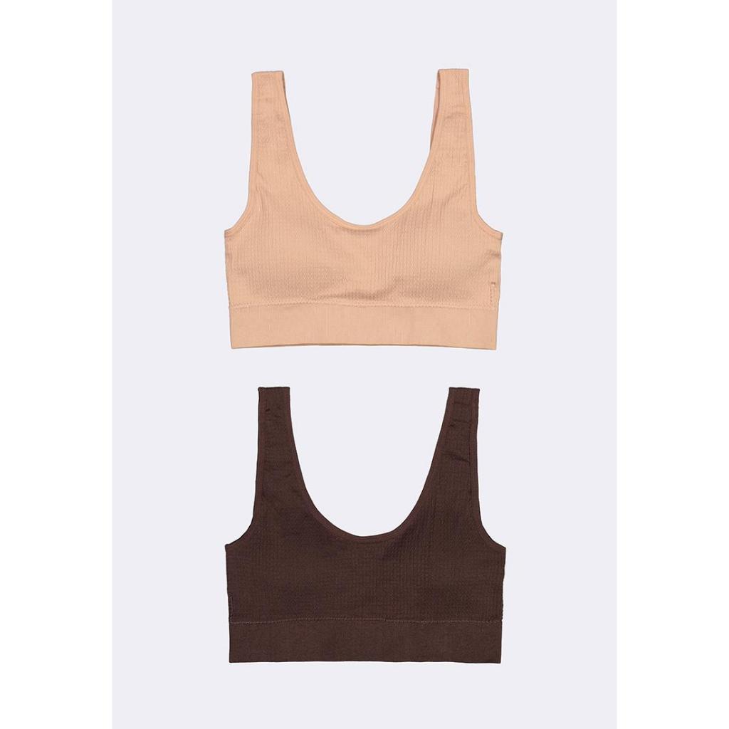 BENCH/ - TUR0038 - Women's 2-in-1 Pack Seamless Scoopneck Bralette ...
