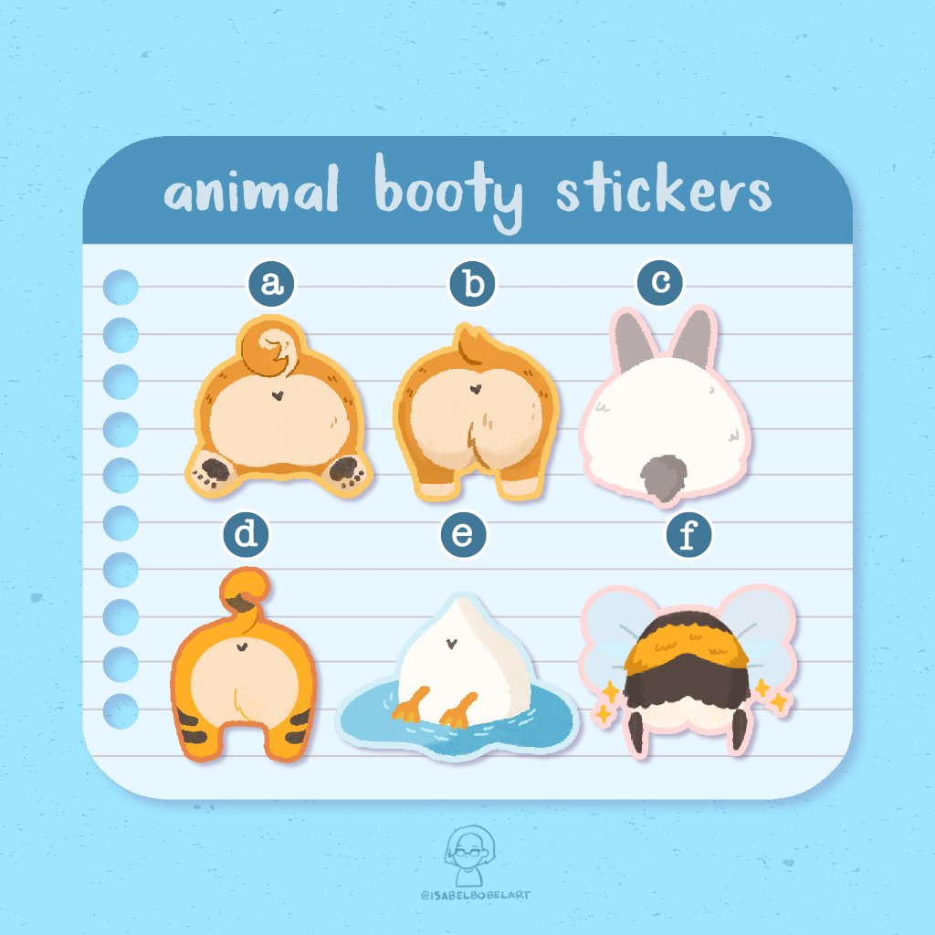 Cute Animal Shiba inu Corgi Rabbit Bumblebee duck rabbit tigger butt ...