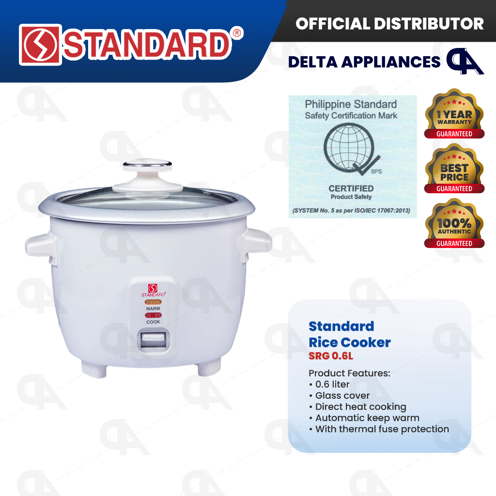 Standard Rice Cooker 0.6L / 1.0L / 1.8L / 2.2L Cups Glass Lid Original ...