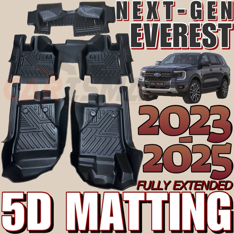 NEXT-GEN FORD EVEREST 2023-2024 5D FULLY EXTENDED DEEP DISH MATTING ...