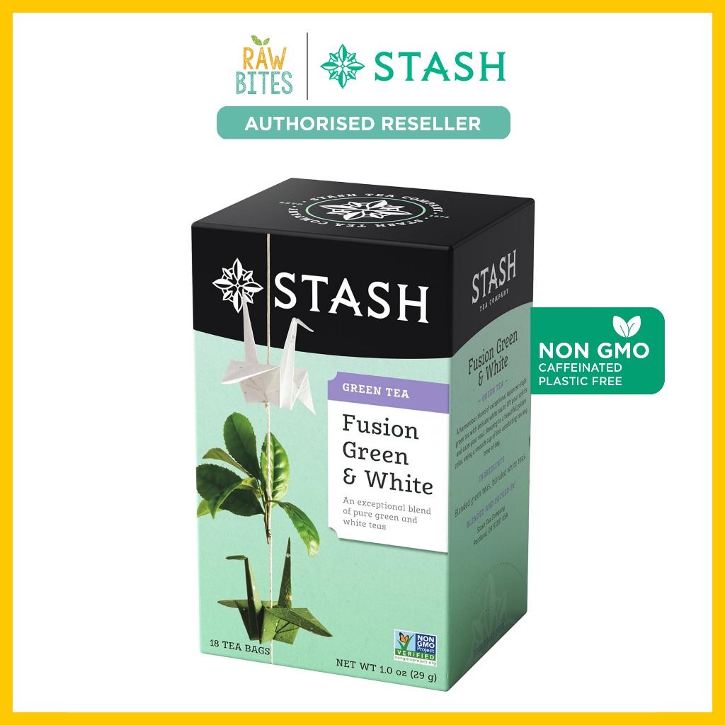 Stash Fusion Green & White Tea 29g/18 bags (Caffeinated, Sugar Free ...