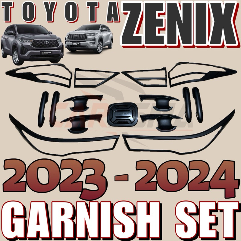 TOYOTA INNOVA ZENIX 2023-2024 GARNISH SET MATTE BLACK (zenix ...