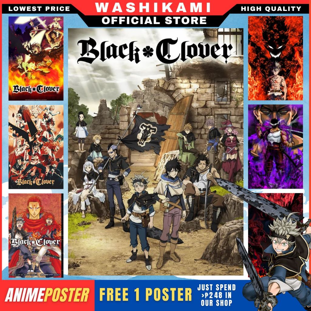 Black Clover Official A4 Anime Posters Sticker Poster Washikami Ph Shopee Philippines