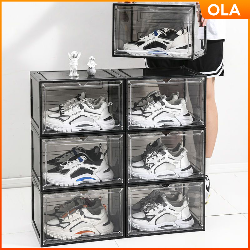 Acrylic Shoe Box Transparent Shoe Storage Box Shoe Rack Magnetic ...