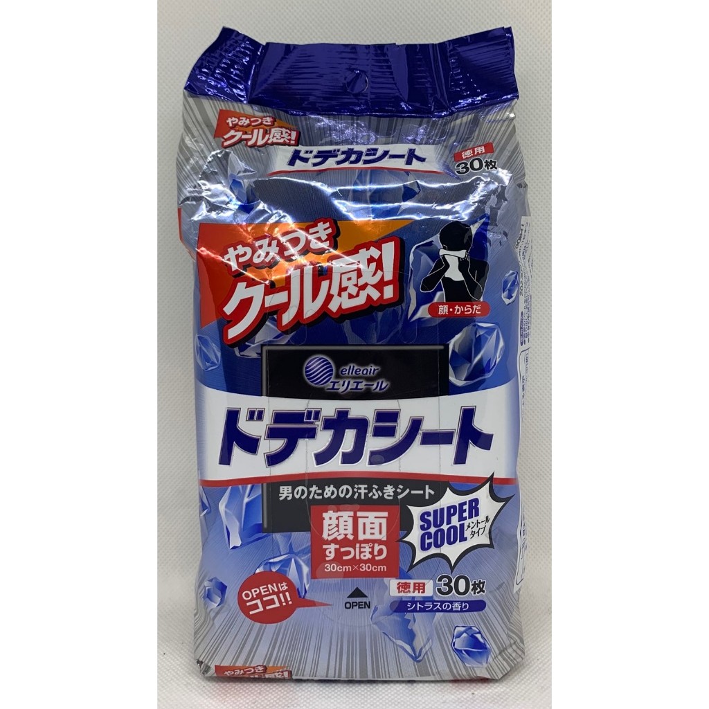 Elleair Japan - Dodeca for MEN Body Wipes - 30 cm x 30 cm sheet, 30 ...