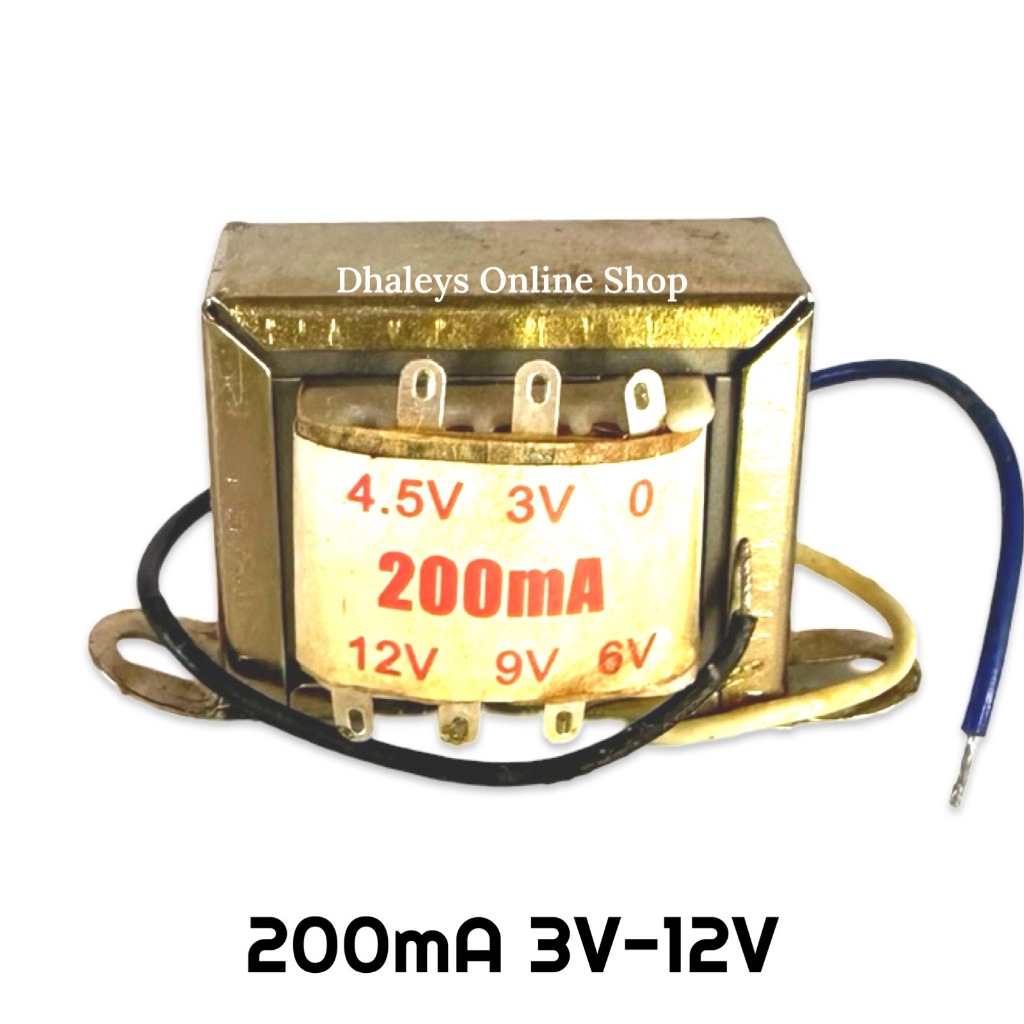 200ma 3V-12V Transformer Multi Voltage Multiple transformer 3v-4.5v-6v ...