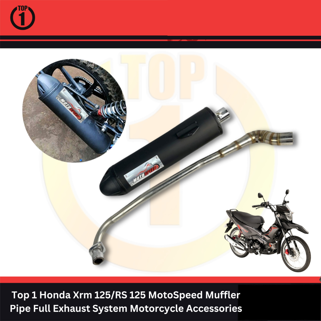 Top1 Motors MotoSpeed Muffler Pipe Full Exhaust System For Honda Xrm ...