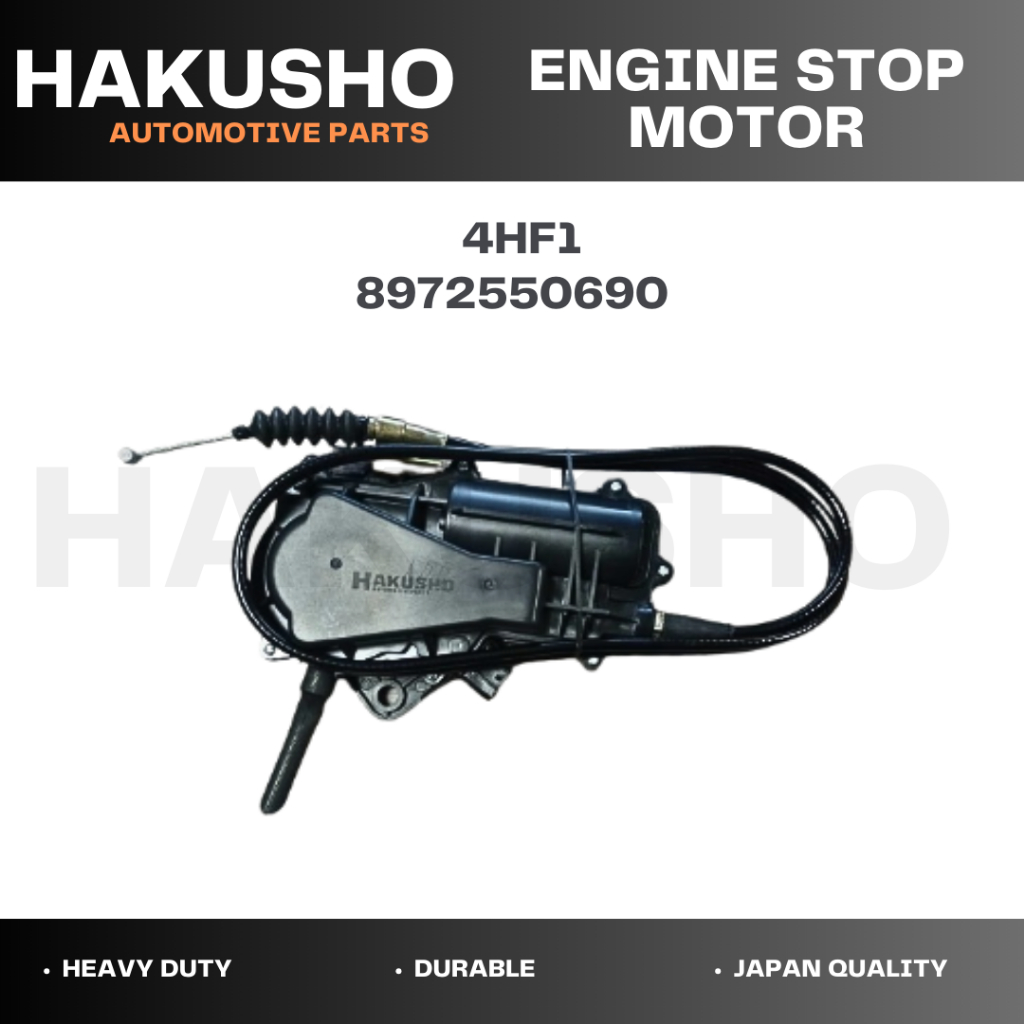 ENGINE STOP MOTOR WITH CABLE ISUZU 4HF1 (8972550690) HAKUSHO JAPAN ...