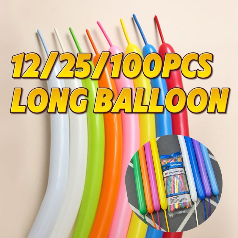 12/25/100pcs Long Balloon set party decor partyneeds party supplies ...