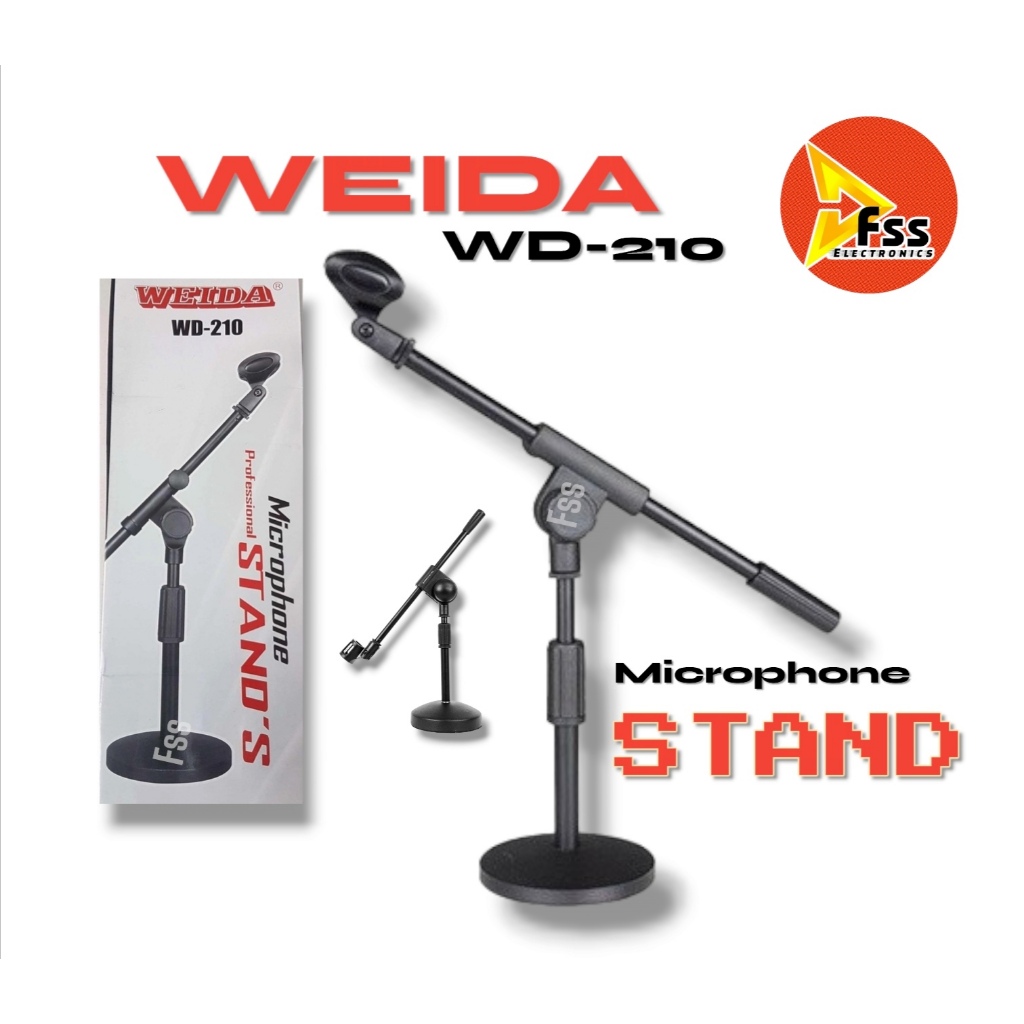 MICROPHONE STAND WEIDA WD-210 CONVENTIONAL FLOOR-STANDING SPEAKER STANDS | Shopee Philippines