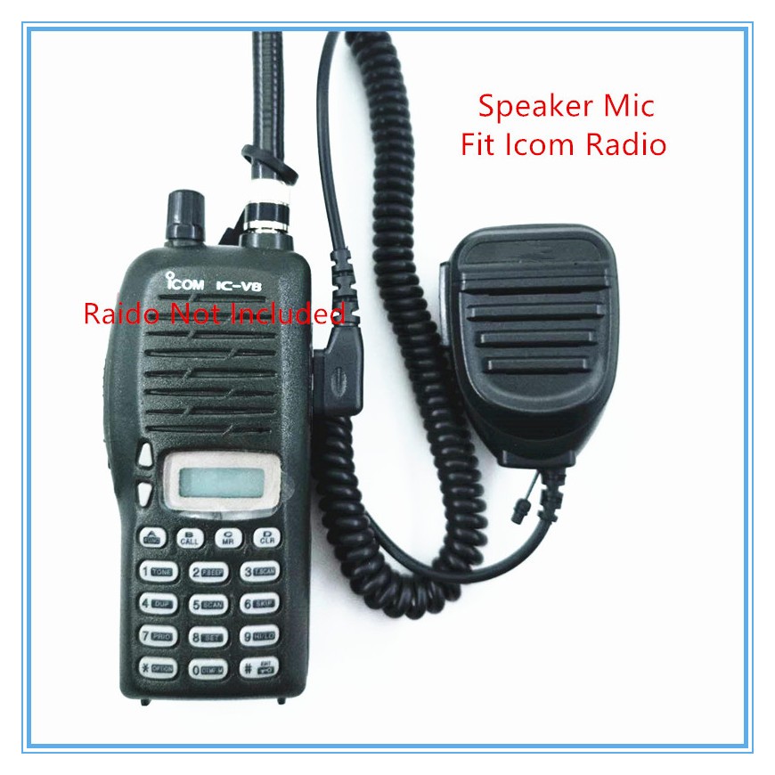 【COD】2Pin Icom Speaker Mic For Walkie Talkie Two Way Radio IC-V8 IC-U8 ...