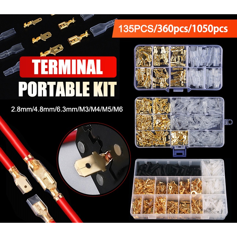 Insulated Cable Connector Wire Crimp Terminal (1050PCS) | Shopee ...