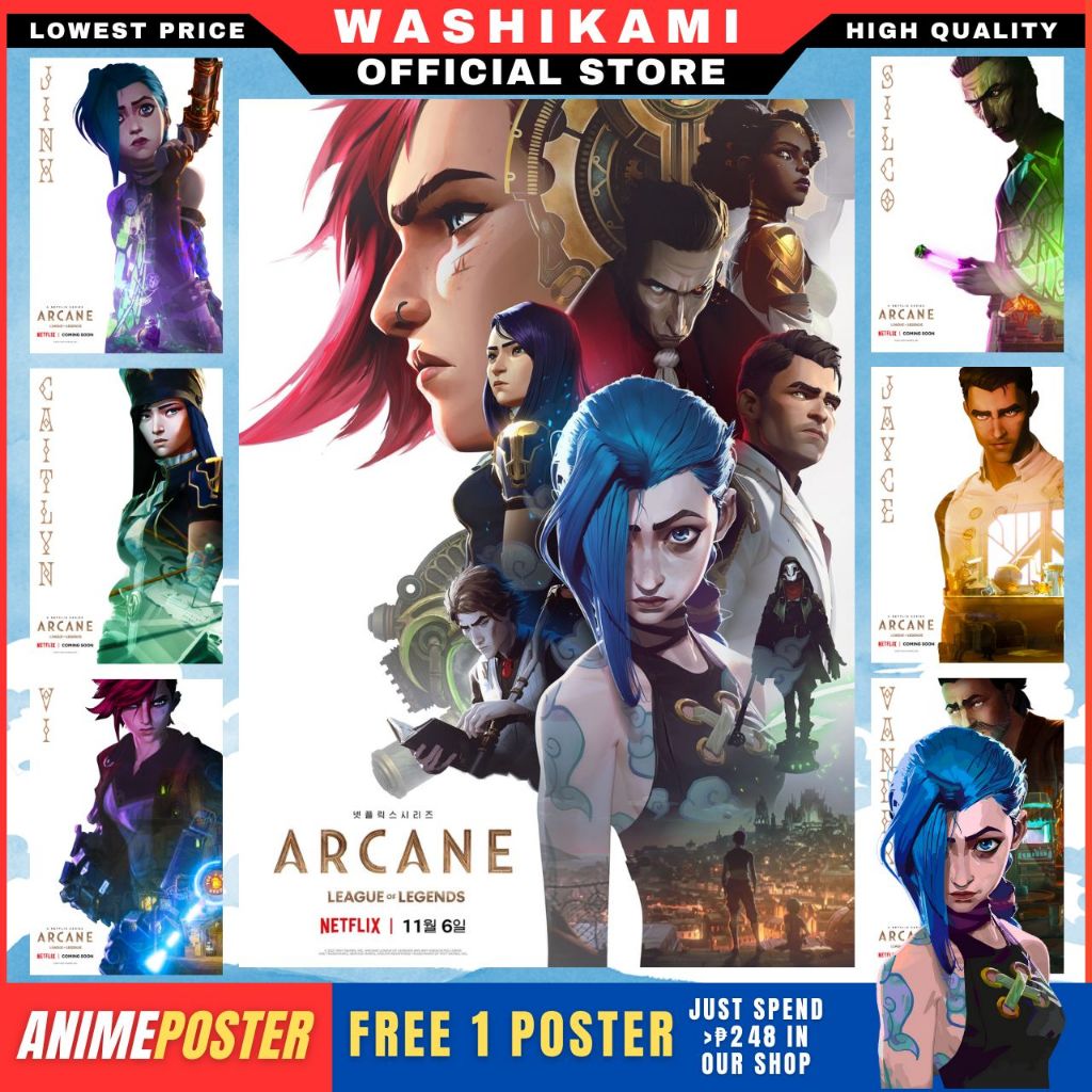 Arcane - League of Legends CP : Official A4 Game Gaming Posters ...