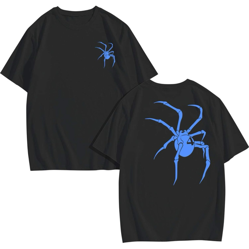 New Summer Street Spider Graphic Print T-Shirt Men's and Women's Loose ...