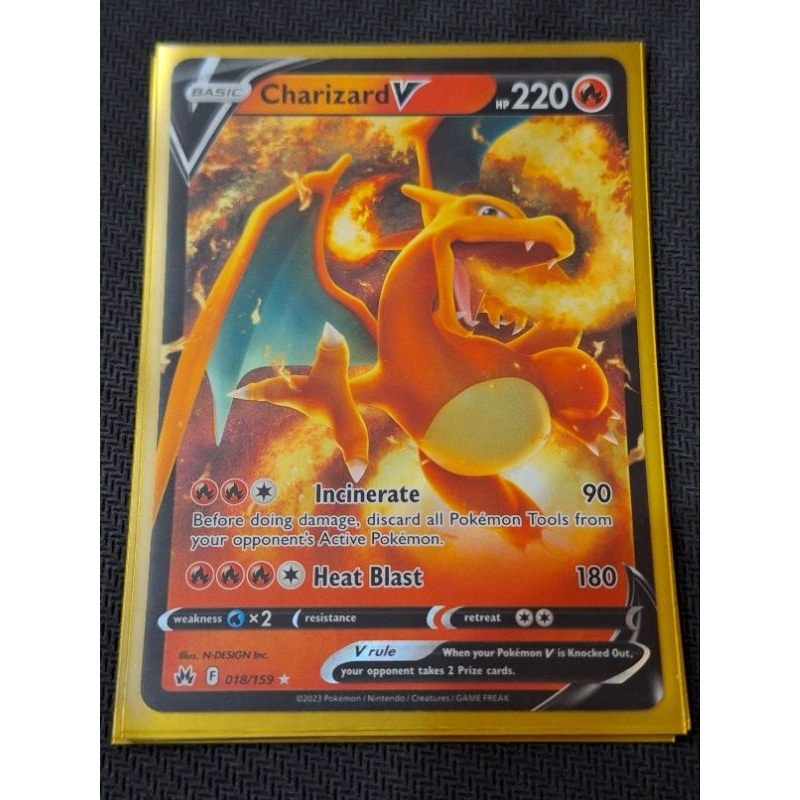 Pokemon TCG Sword & Shield: Crown Zenith Charizard V Ultra Rare Card ...