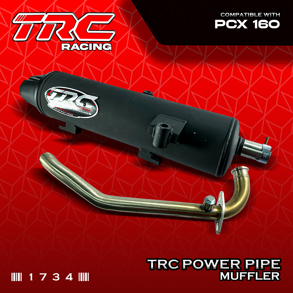 TRC Racing Power Pipe PCX 160 Muffler Exhaust with Removable Silencer 1734 | Shopee Philippines