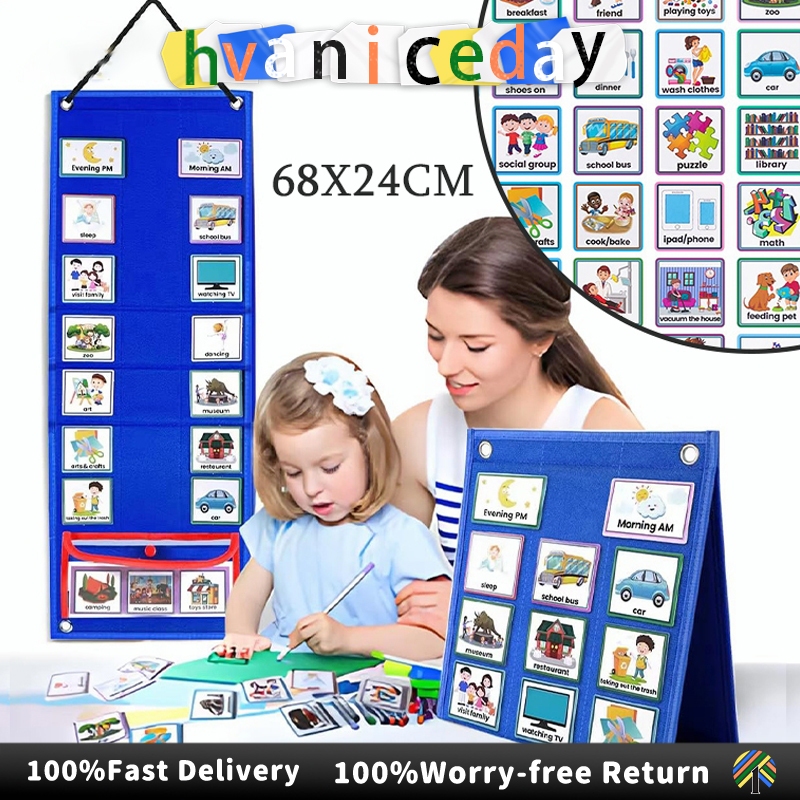 Visual Schedule for Kids Chore Chart Autism Learning 2 in 1 Daily ...
