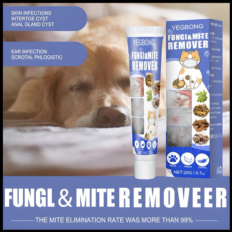 Yegbong Fungi Mite Remover Dogs & Cats Ointment Skin Disease Treatment ...